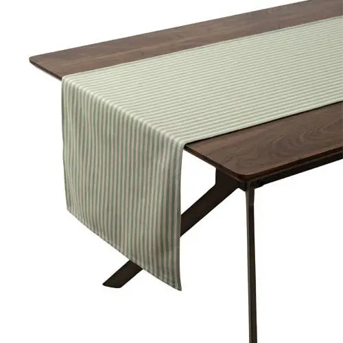 MEEMA Cloth Table Runner - Striped - Sage Green