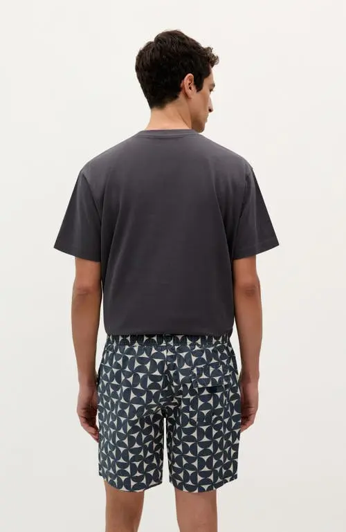 SCALPERS Geometric Print Swim Trunks