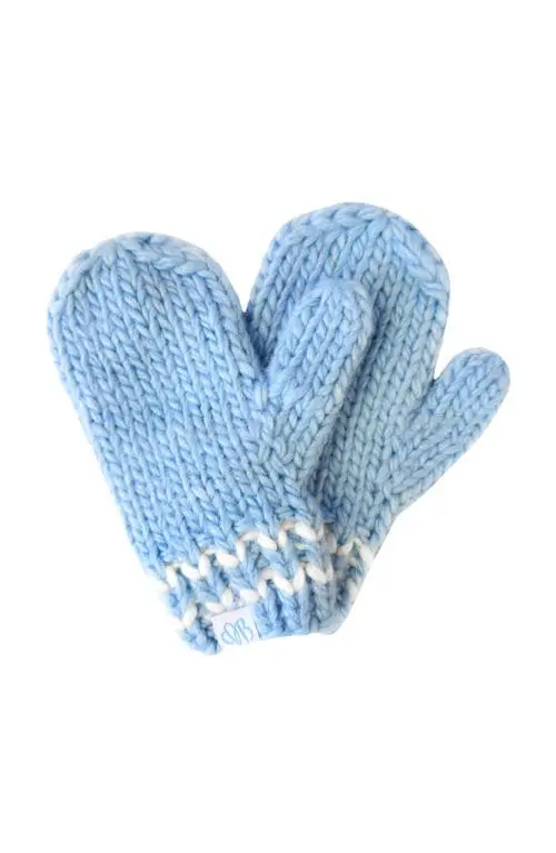 BITS & BOWS Knitted Mittens - Blue