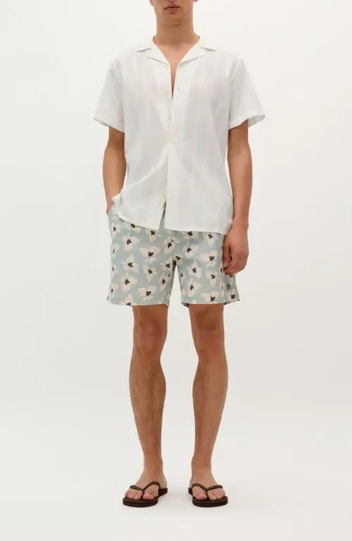 SCALPERS Floral Print Swim Trunks