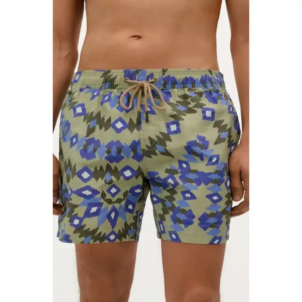SCALPERS Ikat Print Swimsuit - Khaki