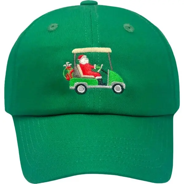 BITS & BOWS Santa Golf Cart Baseball Cap - Green