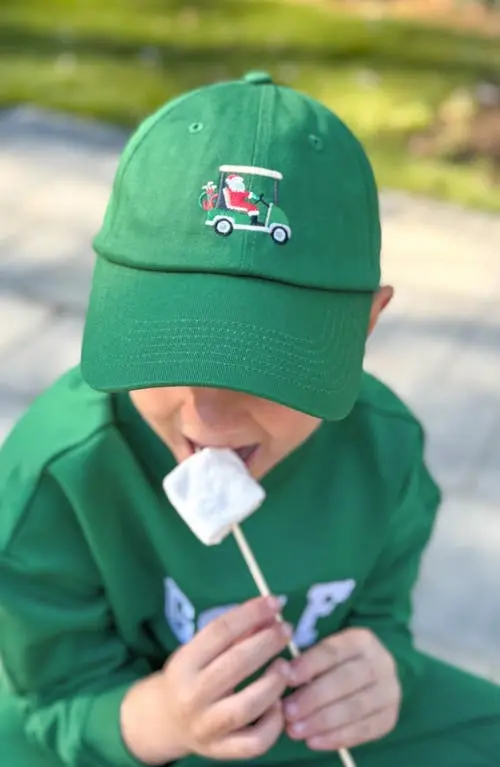 BITS & BOWS Santa Golf Cart Baseball Cap