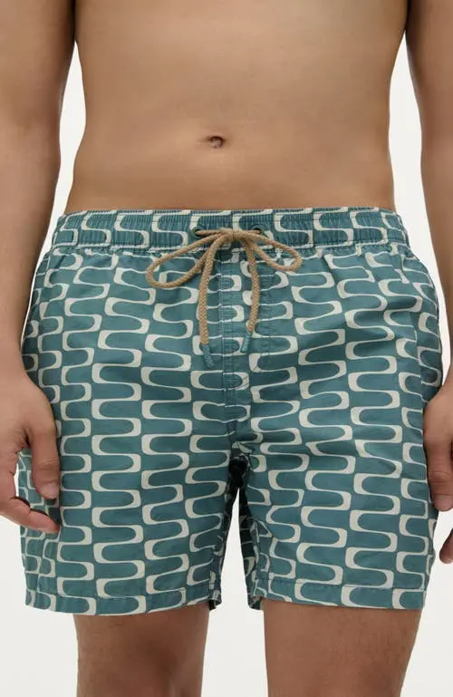 SCALPERS Printed Swim Trunks - Duck