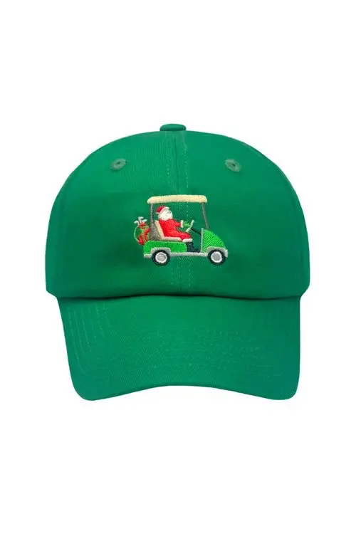 BITS & BOWS Santa Golf Cart Baseball Hat - Green