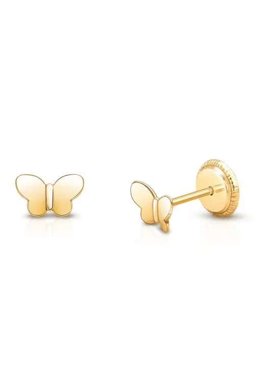 TINY BLESSINGS 14k Gold Butterfly Stud Earrings - 14k Yellow Gold