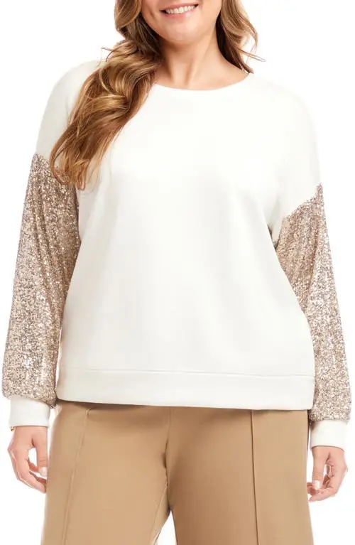 Karen Kane Sequin Sleeve Sweatshirt
