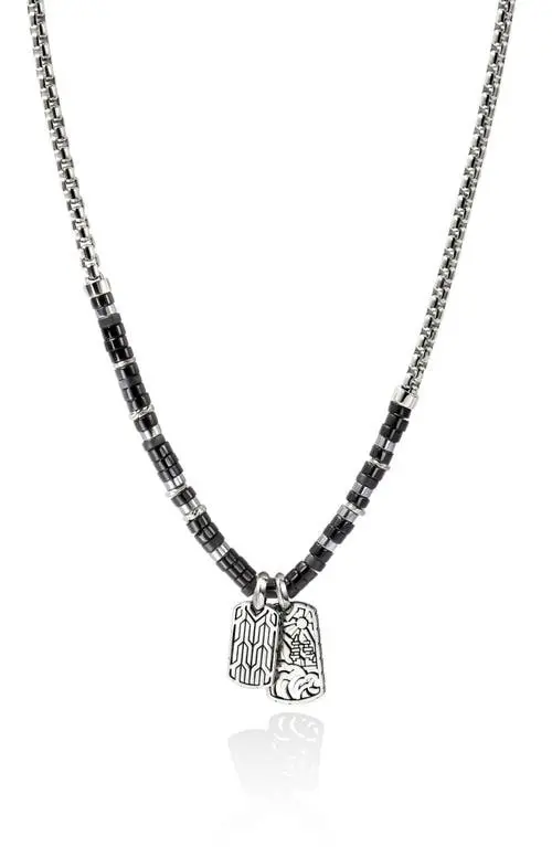 John Hardy Heishi Tag Sterling Necklace