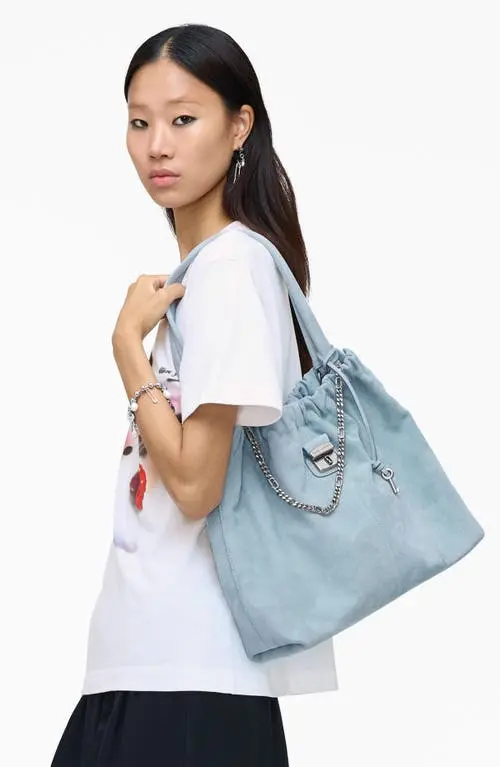 Marc Jacobs Cristina Suede Tote - Blue Mist
