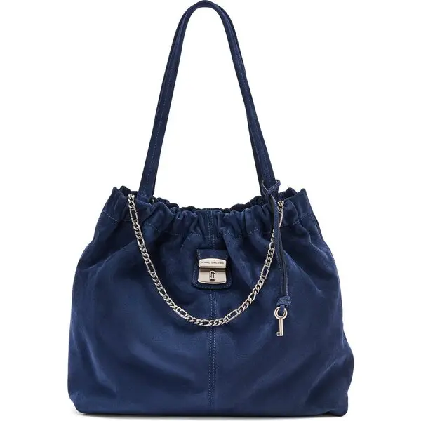 Marc Jacobs Cristina Suede Tote - Navy