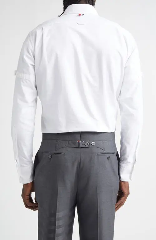 Thom Browne Cotton Oxford Armband Button-down Shirt - White