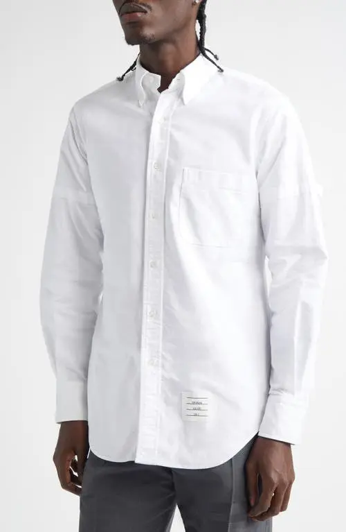 Thom Browne Cotton Oxford Armband Button-down Shirt - White
