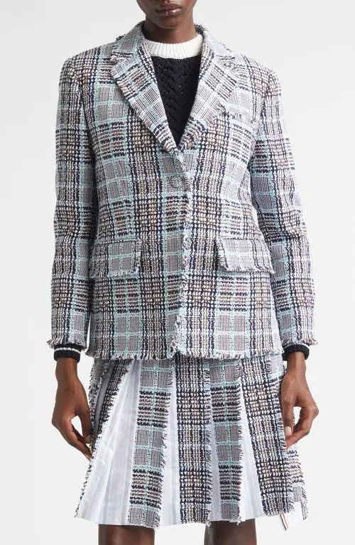 Thom Browne Glen Plaid Tweed Blazer
