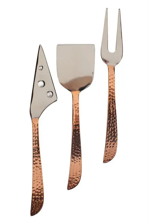 TEN THOUSAND VILLAGES Hammered Handle Cheese Servers
