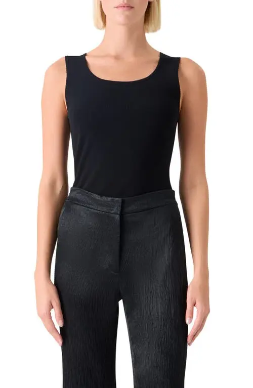 Akris Knit Scoop Neck Tank - Black
