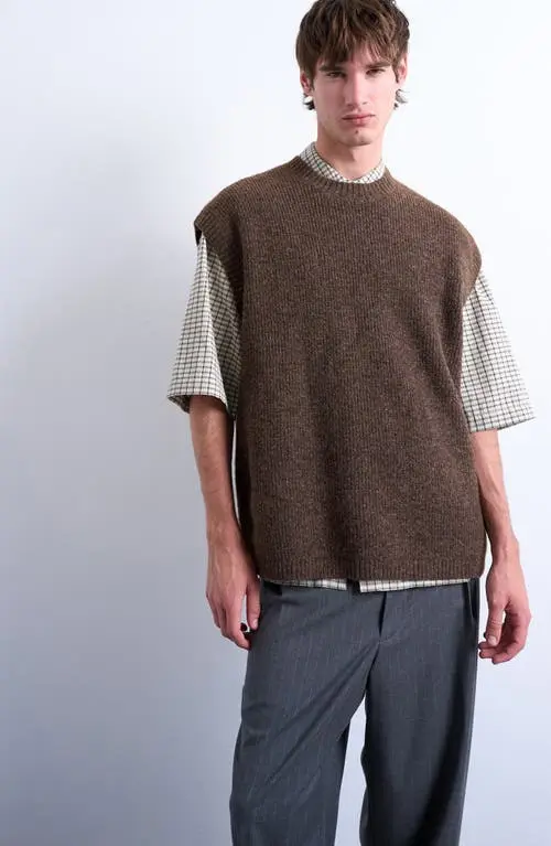 Topman Oversized Crewneck Sweater Vest