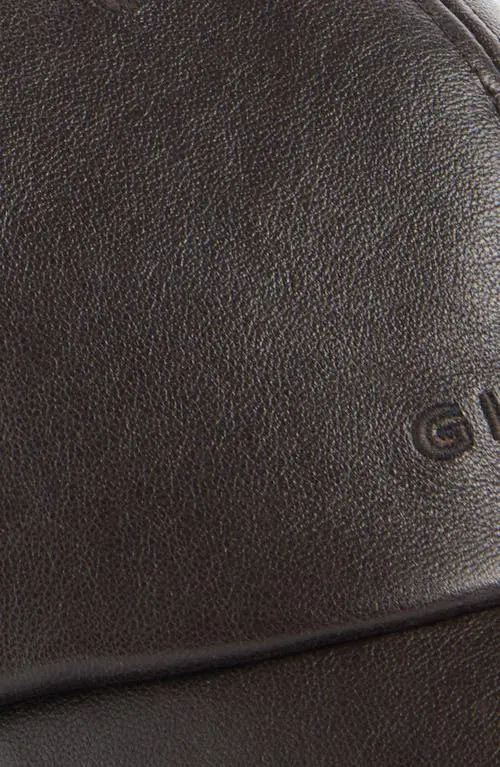 Givenchy Embossed Logo Leather Baseball Cap