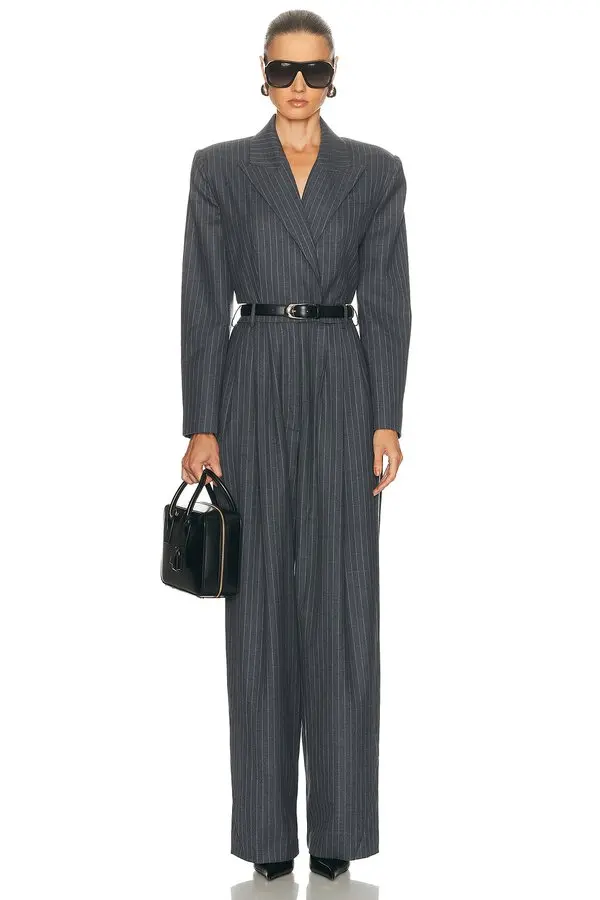 Ronny Kobo Michelle Jumpsuit - Charcoal White