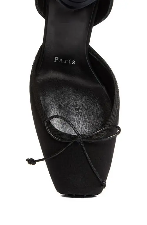 CHRISTIAN LOUBOUTIN Cassia Lace-up Slingback Pump - Black/black