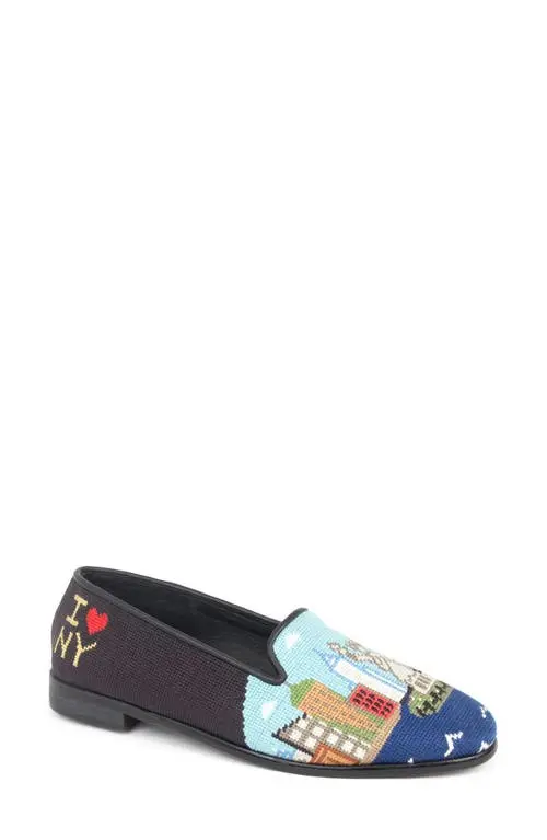 BYPAIGE I Love New York Needlepoint Loafer - Black