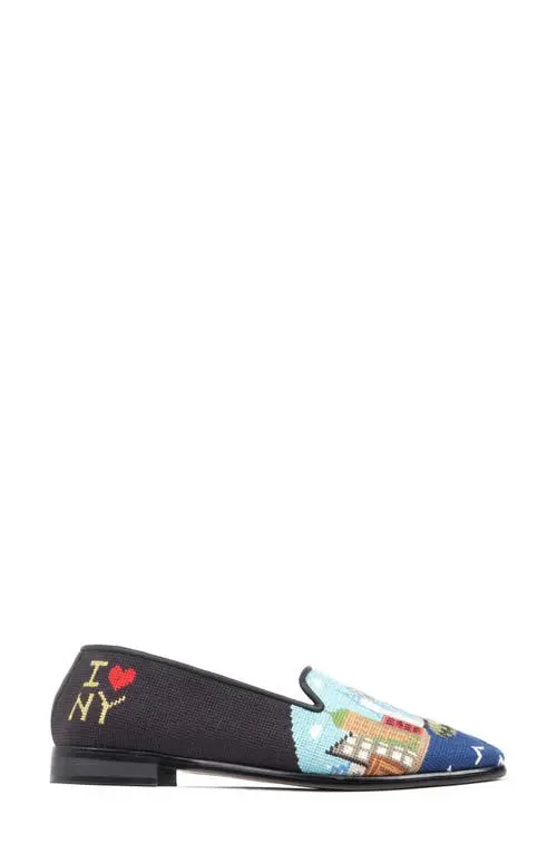 BYPAIGE I Love New York Needlepoint Loafer - Black