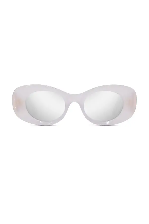 Loewe Maxi Anagram Sunglasses - Ivory & Smoke Mirror