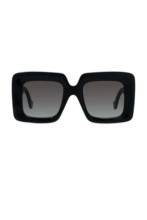 Loewe Maxi Anagram Sunglasses - Shiny Black & Gradient Smoke