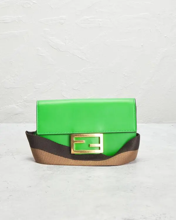 FWRD RENEW Mini Baguette Shoulder Bag - Green