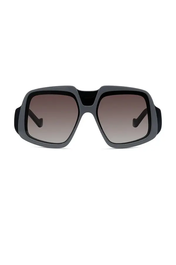 Loewe Shield Sunglasses - Shiny Black & Gradient Bordeaux
