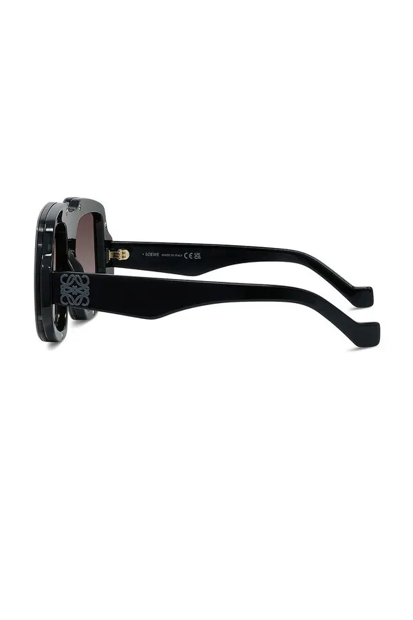 Loewe Shield Sunglasses - Shiny Black & Gradient Bordeaux