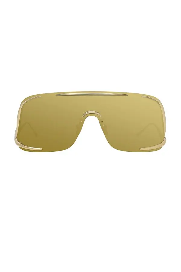 Loewe Shield Sunglasses - Shiny Endura Gold & Brown Mirror