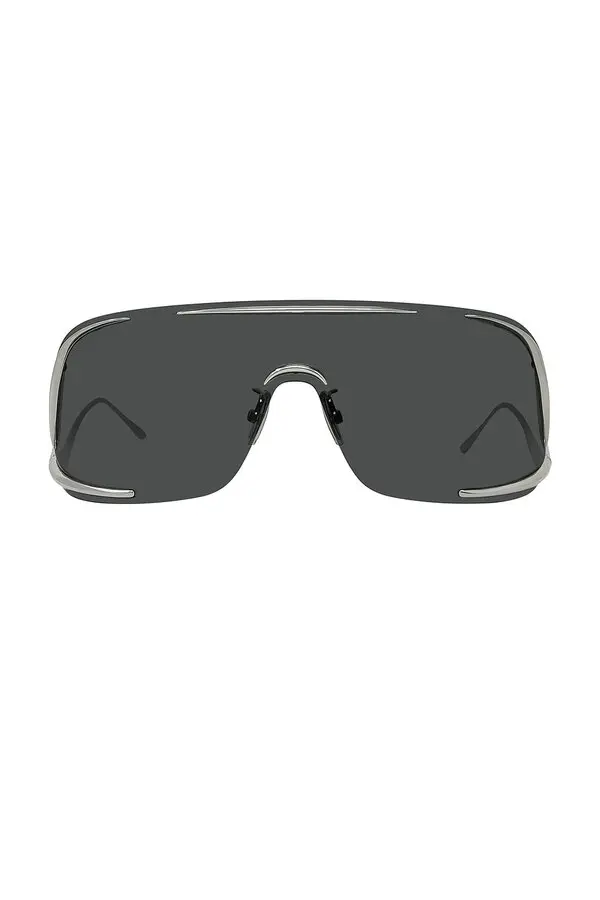 Loewe Shield Sunglasses - Shiny Palladium & Smoke