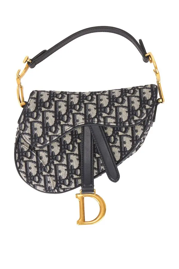 Dior Oblique Trotter Mini Saddle Bag - Blue