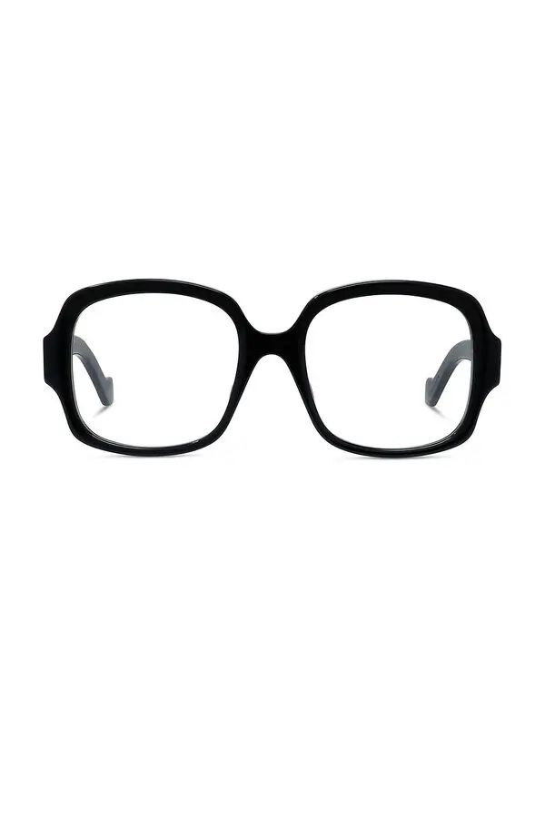 Loewe Anagram Square Eyeglasses - Shiny Black