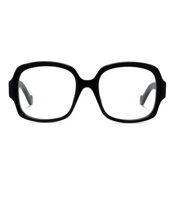 Loewe Anagram Square Eyeglasses - Shiny Black