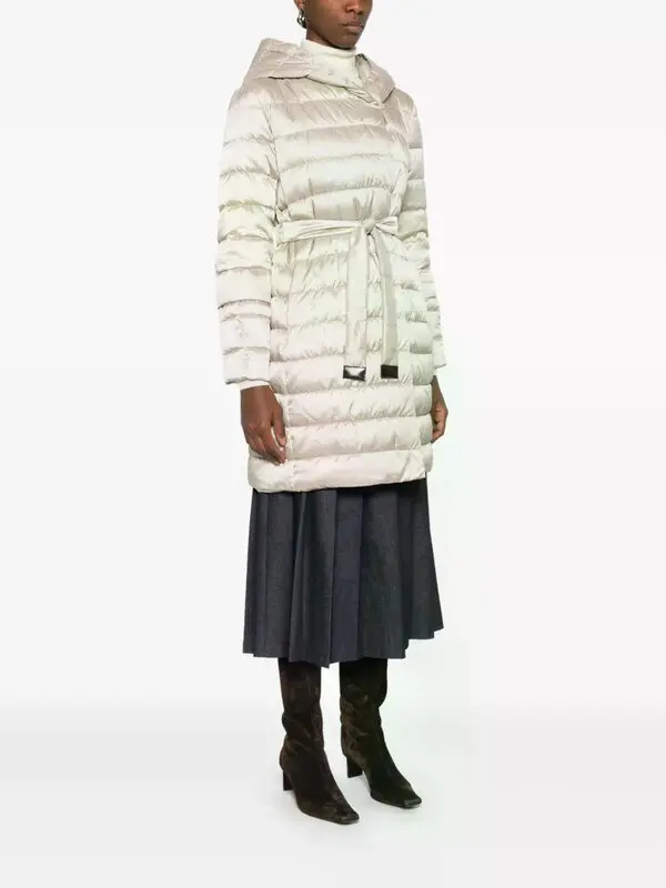 Max Mara Novef Hooded Quilted Coat - Neutrals