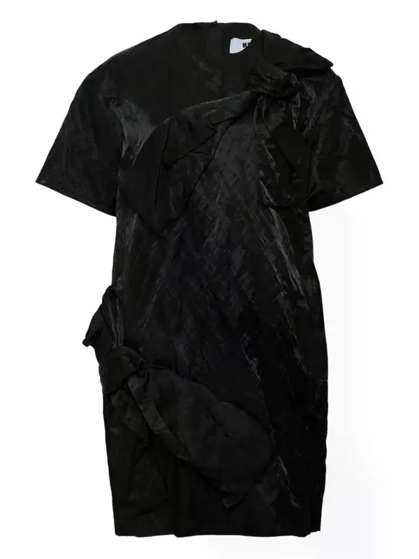 MSGM Crinkle Bow Mini Dress