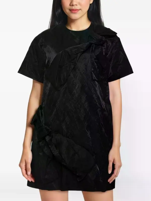 MSGM Crinkle Bow Mini Dress