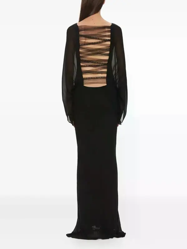 Christopher Esber Lattice-lace Silk Maxi Dress