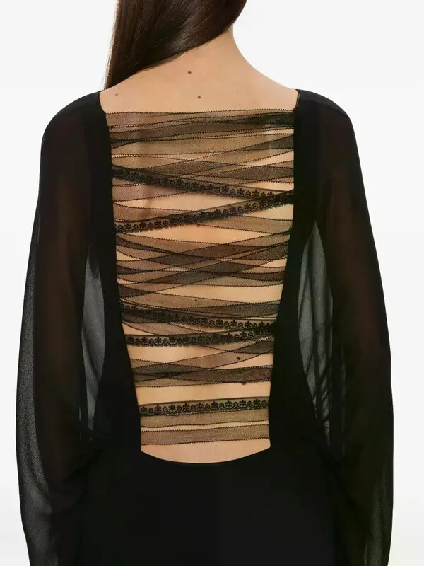 Christopher Esber Lattice-lace Silk Maxi Dress