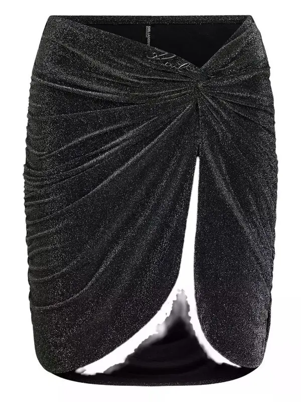 Karl Lagerfeld Metallic Skirt - Black
