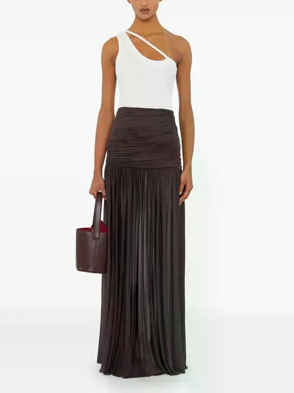 Christopher Esber Orion Ruched Skirt - Brown