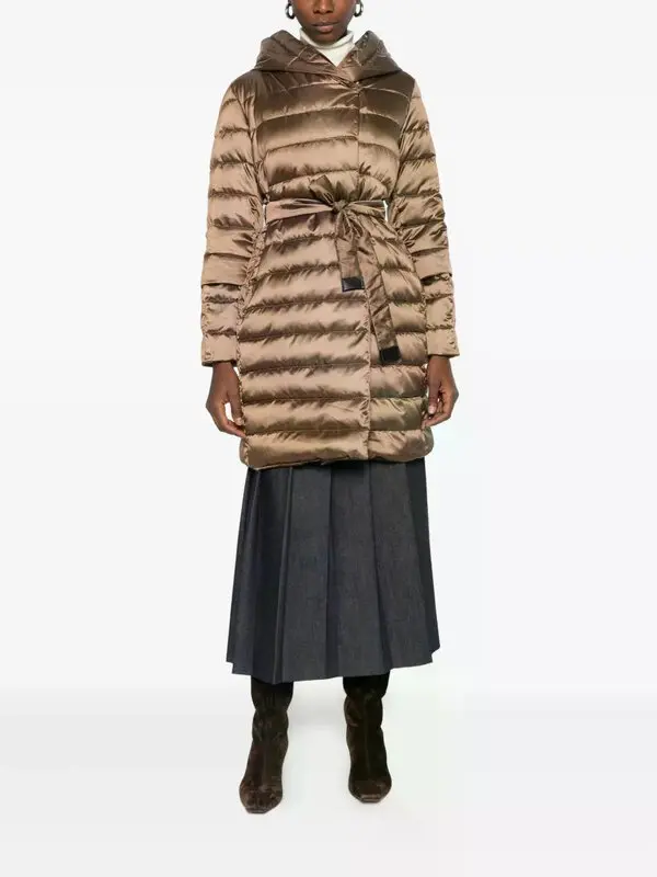 Max Mara Novef Hooded Coat - Brown
