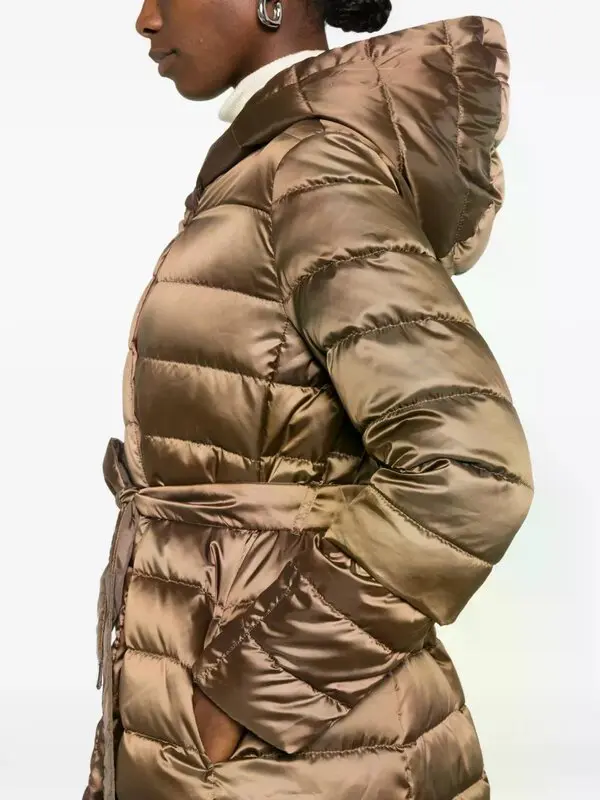 Max Mara Novef Hooded Coat - Brown