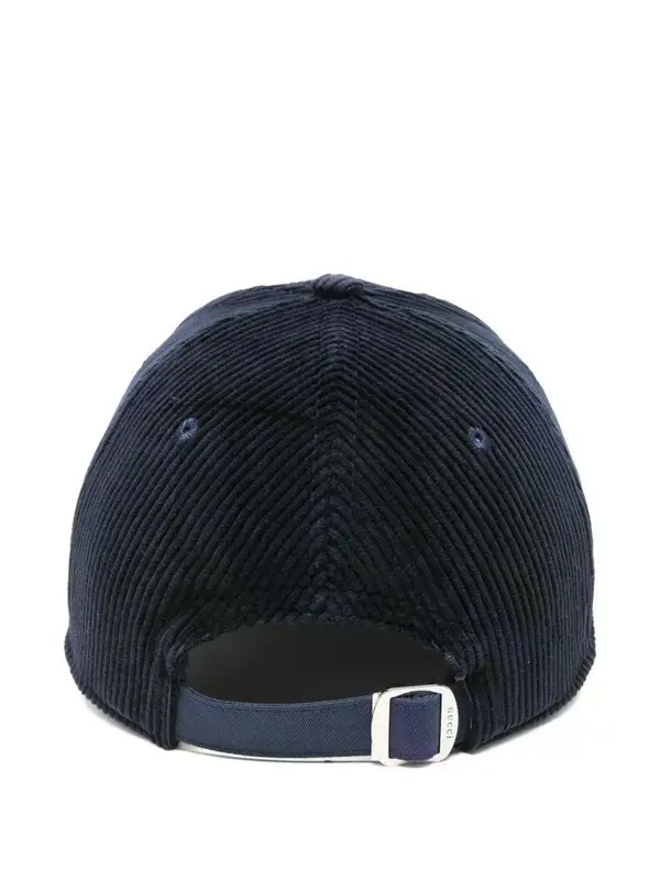 Gucci Double G Corduroy Cap - Blue