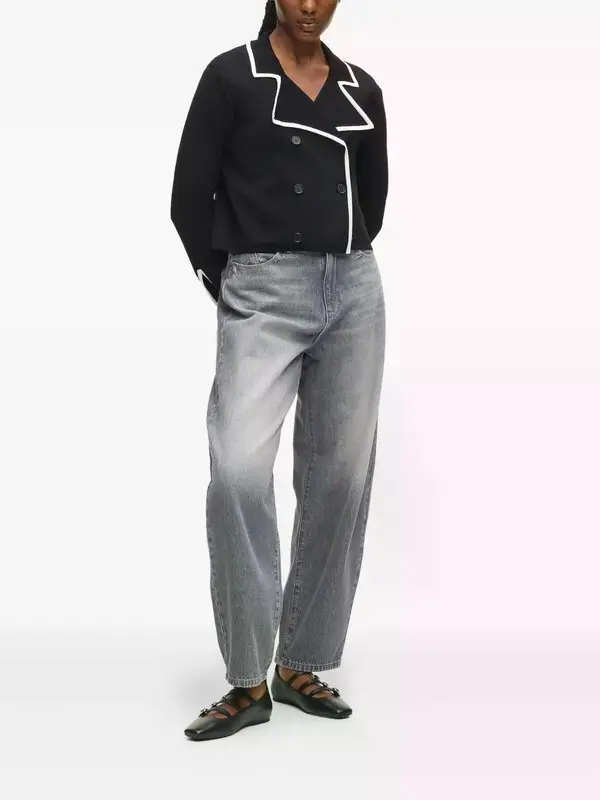 Karl Lagerfeld Double-breasted Cardigan With Notched Lapels