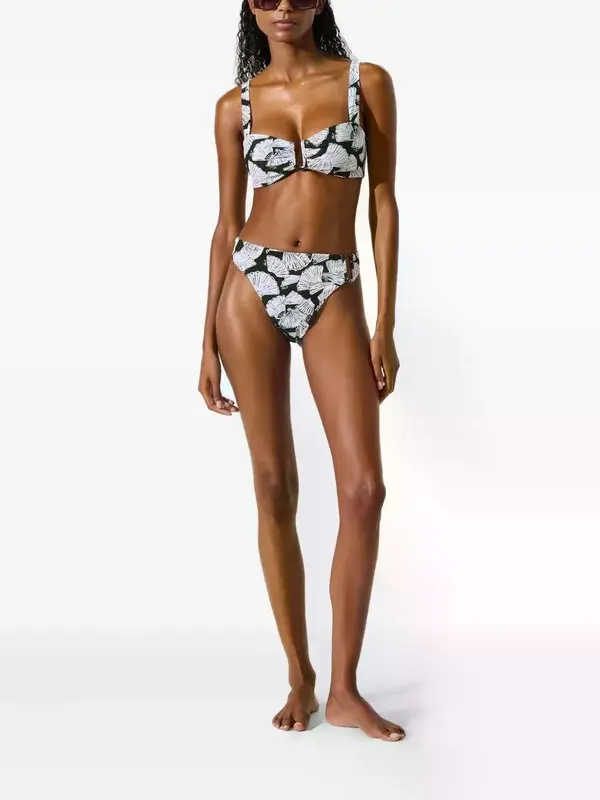 Karl Lagerfeld Fan Print Bikini Top