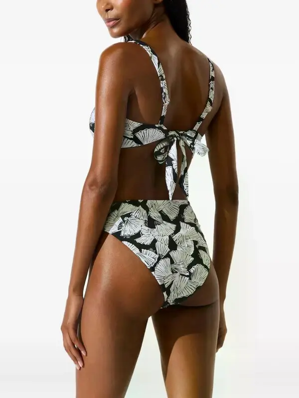Karl Lagerfeld Fan Print Bikini Top