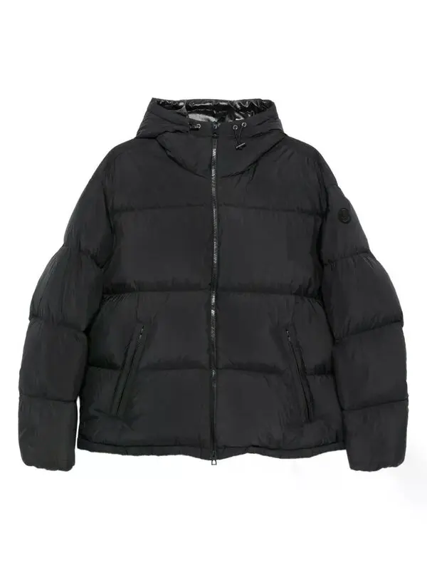 Moncler Meriera Hooded Zip-up Puffer Jacket - Black