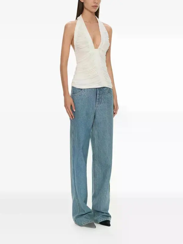 Christopher Esber Orion Ruffled Top - White